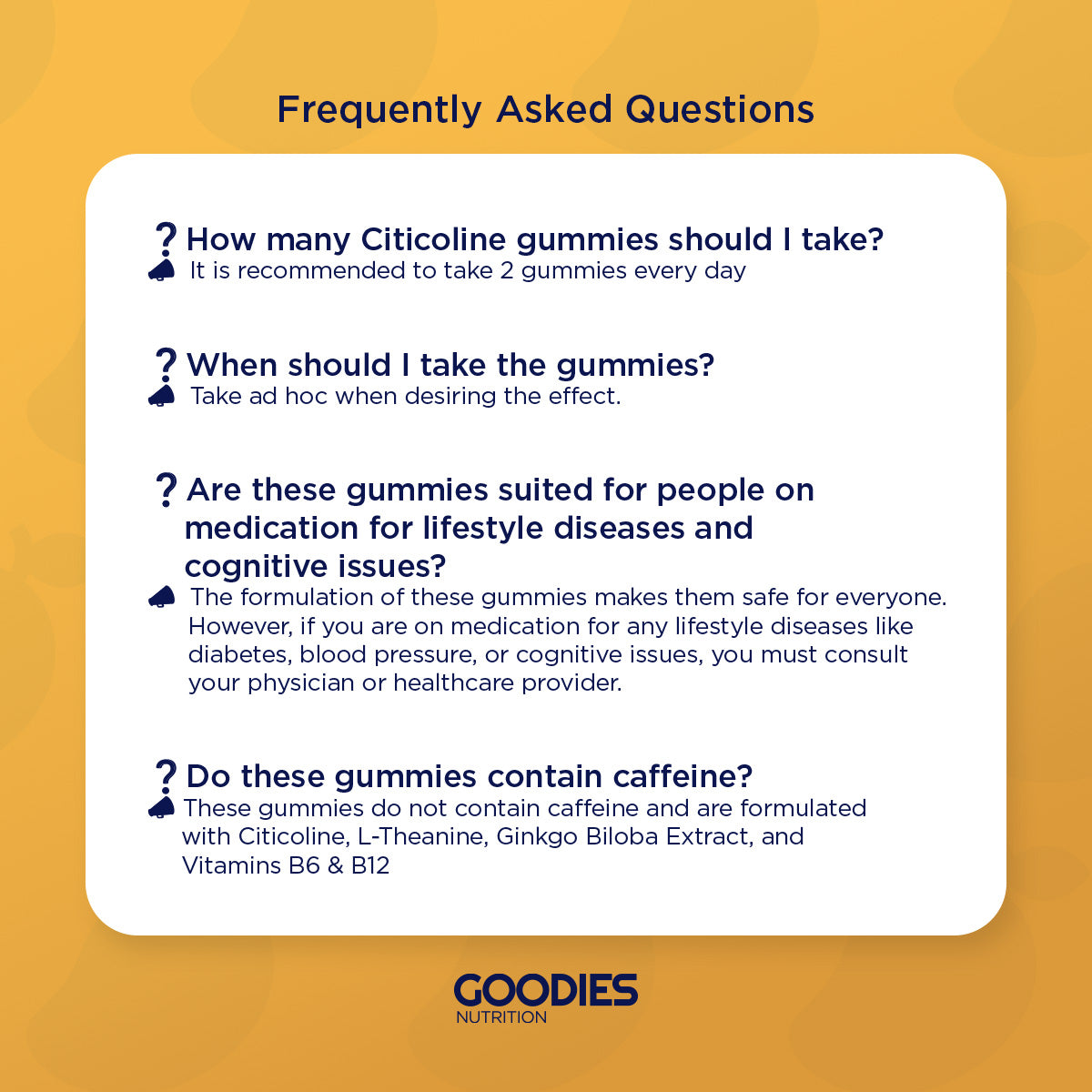 FOCUS GOODIES - Citicoline Gummies – Goodies Nutrition